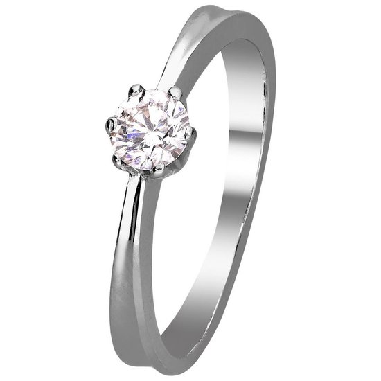 Prsten bílé zlato s diamantem 18kt vel.50 1.85g | Zlaton.cz